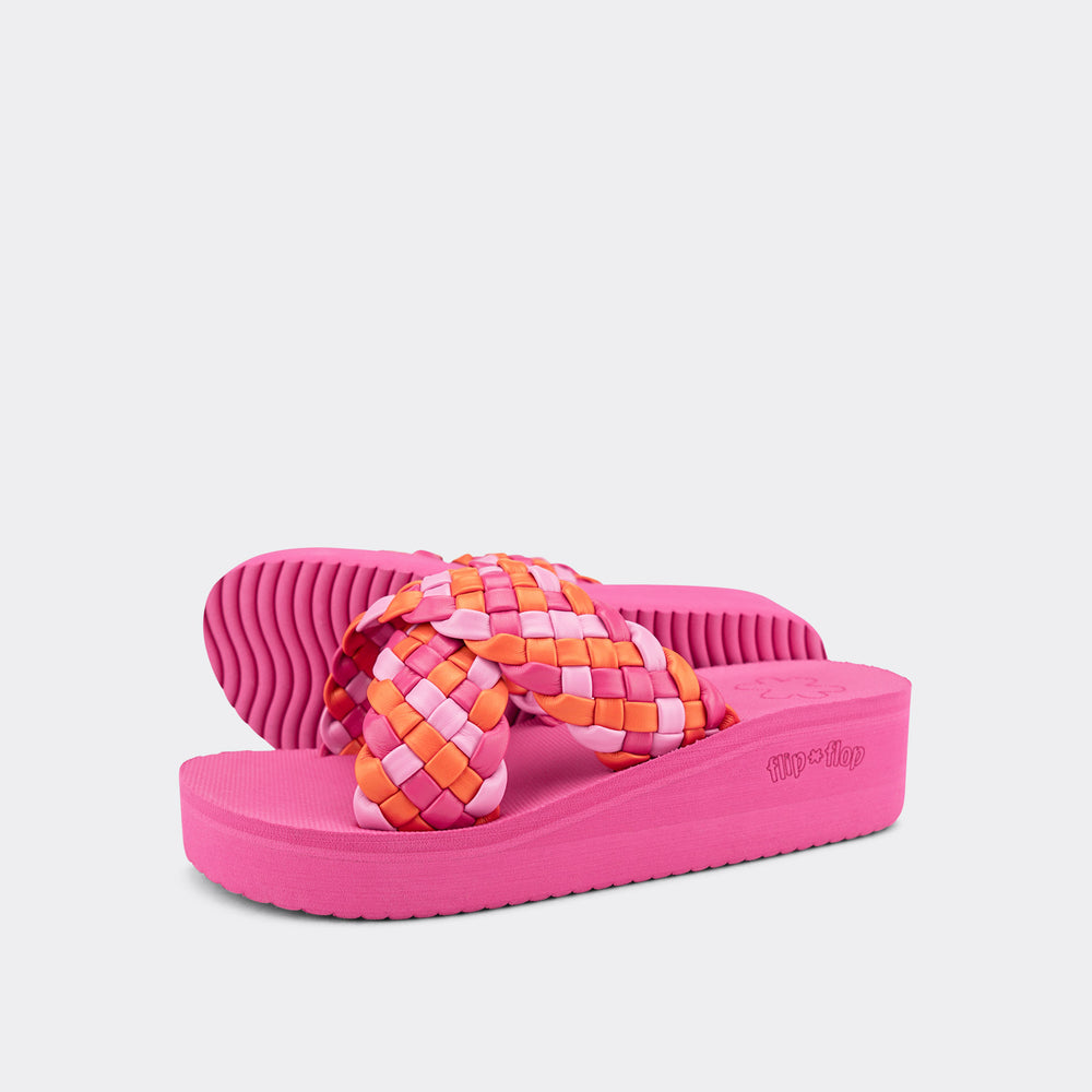 flip*flop | wedgy*cross geflochtene Pantolette Damen