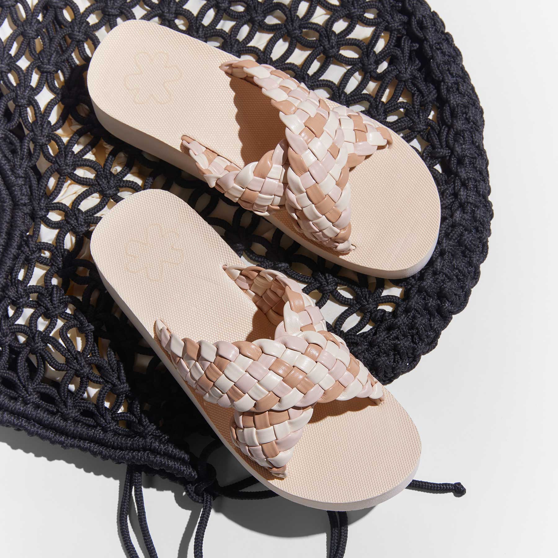 flip*flop | wedgy*cross geflochtene Pantolette Damen